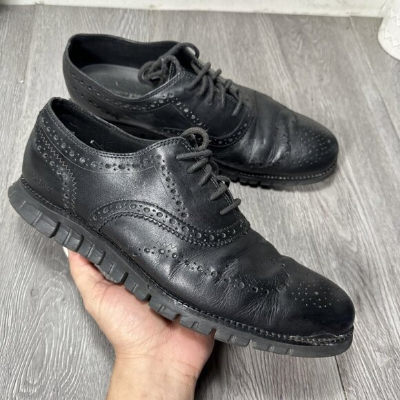 Cole Haan | Shoes | Cole Haan Zerogrand Wingtip Oxford Mens 5 Black ...